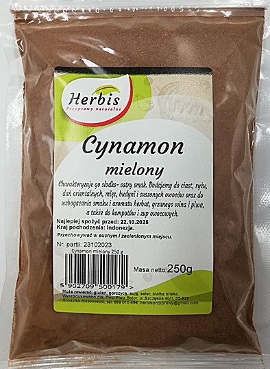 Cynamon mielony 250g - Herbis