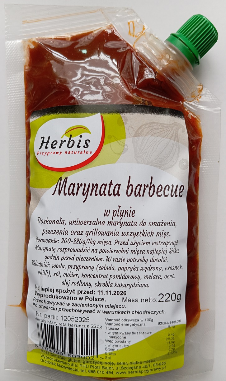 Marynata barbecue w płynie 220g - Herbis
